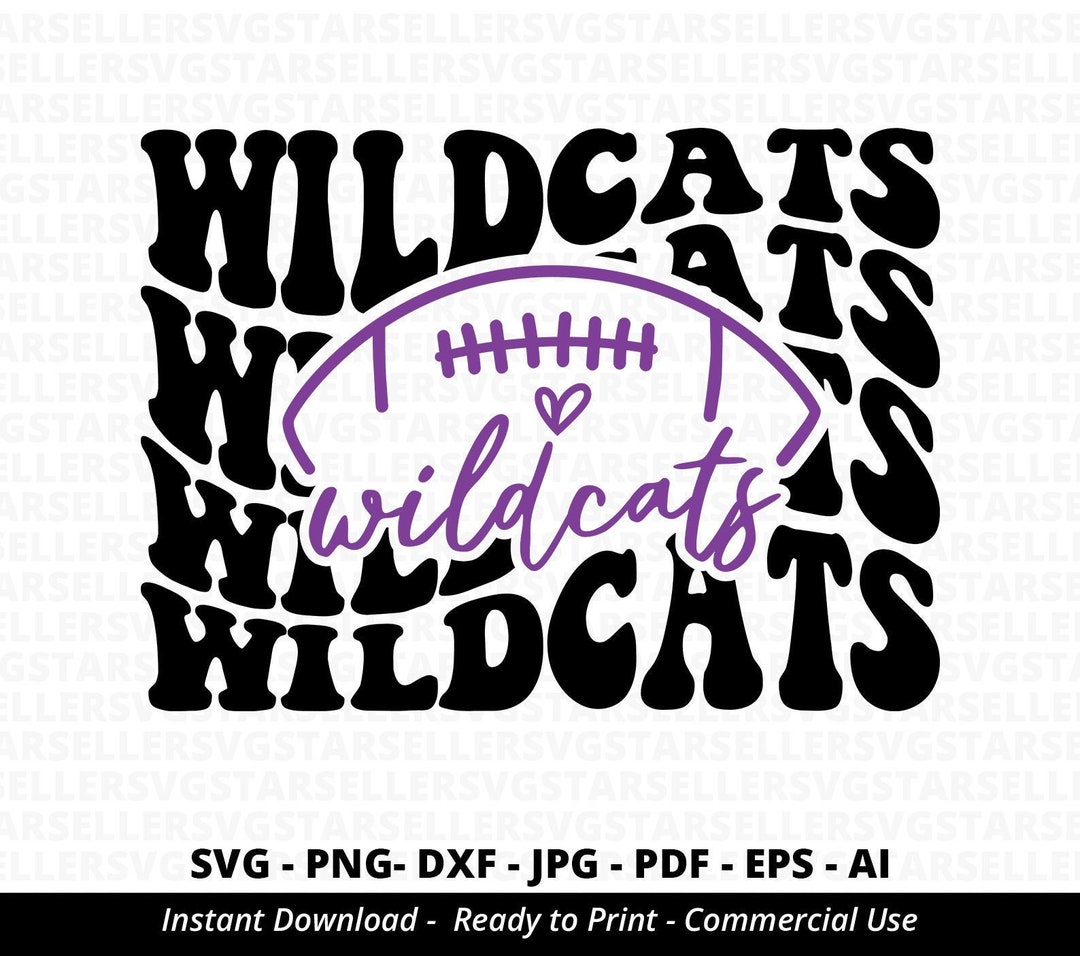 Wildcats Football SVG PNG, Wildcats Svg,stacked Wildcats Svg,wildcats ...
