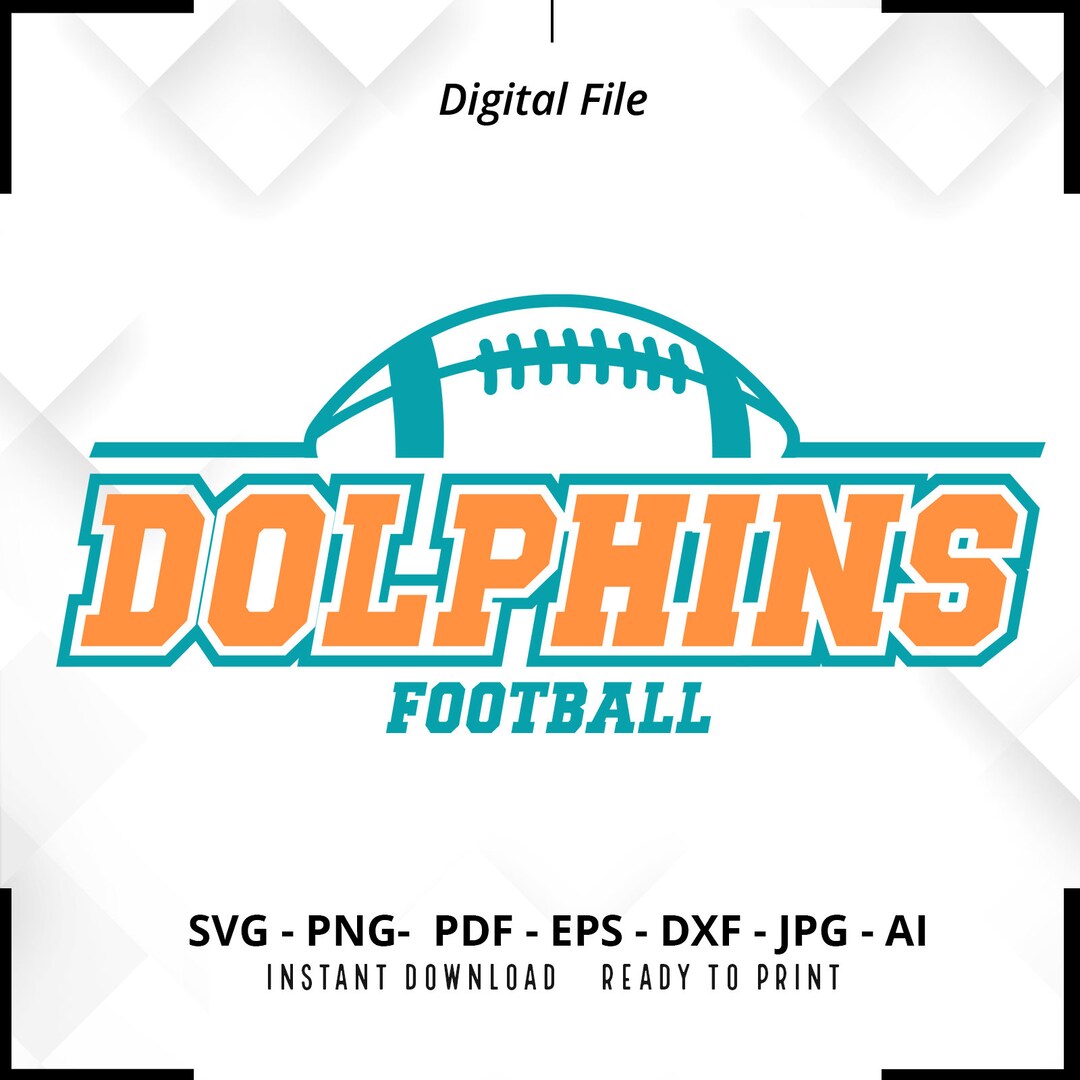 Dolphins Football SVG PNG, Dolphins Svg, Dolphins Shirt Svg, Dolphins ...