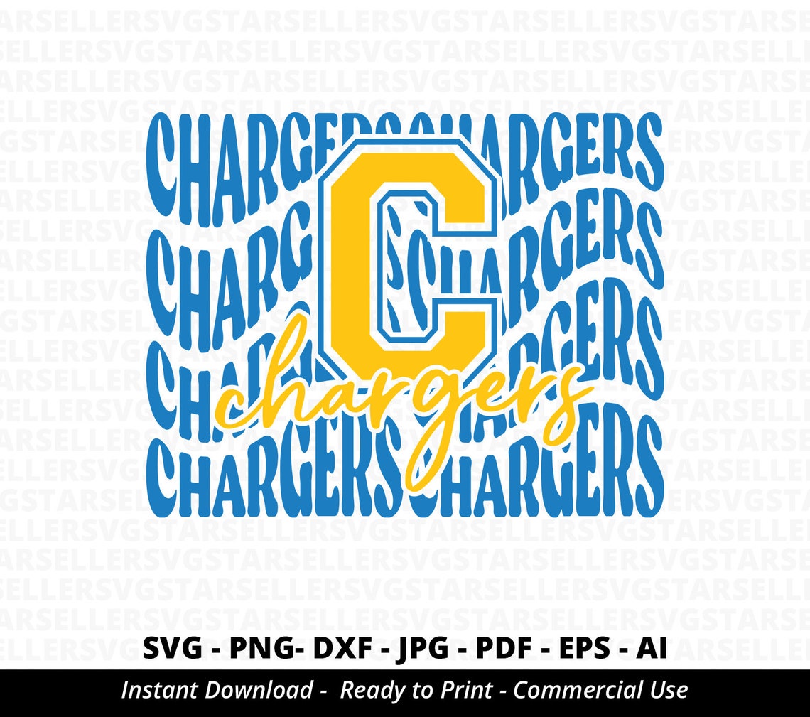 Chargers Mascot SVG, School Spirit Design (digital Files) - Etsy