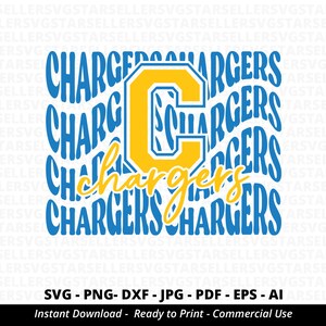 Chargers Mascot SVG, School Spirit Design (digital Files) - Etsy