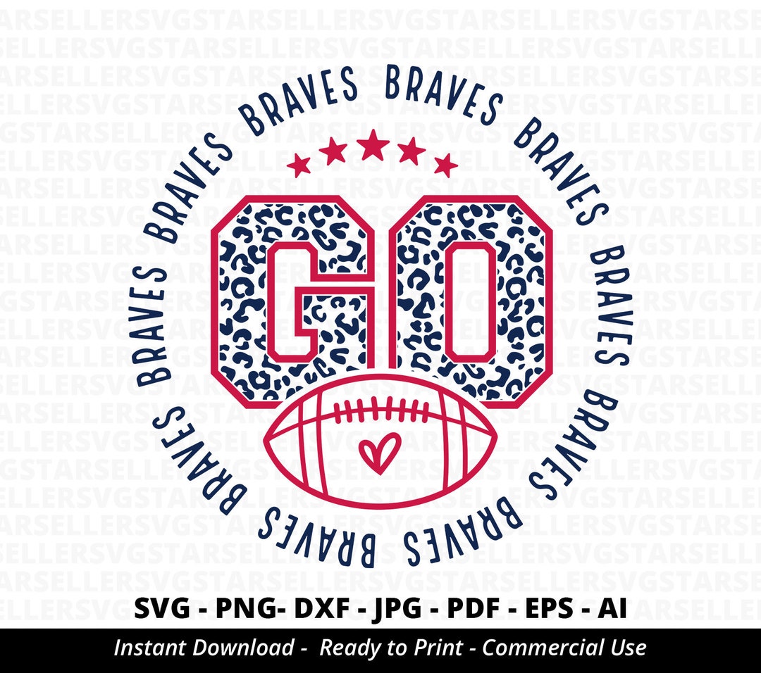 Go Braves Football SVG PNG Braves Svgleopard Go Braves - Etsy