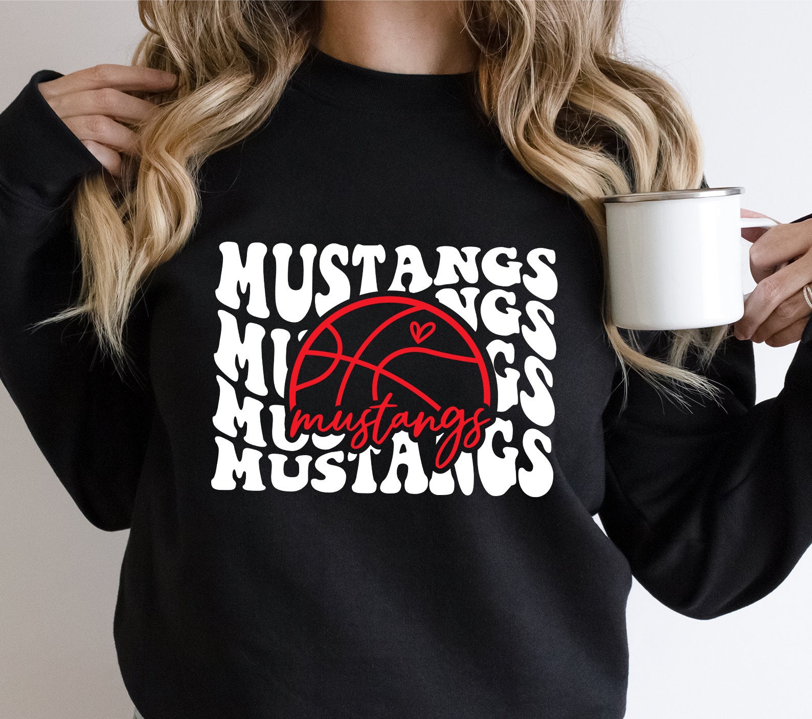 Mustangs Basketball SVG, Stacked Mascot Design (digital Files) - Etsy