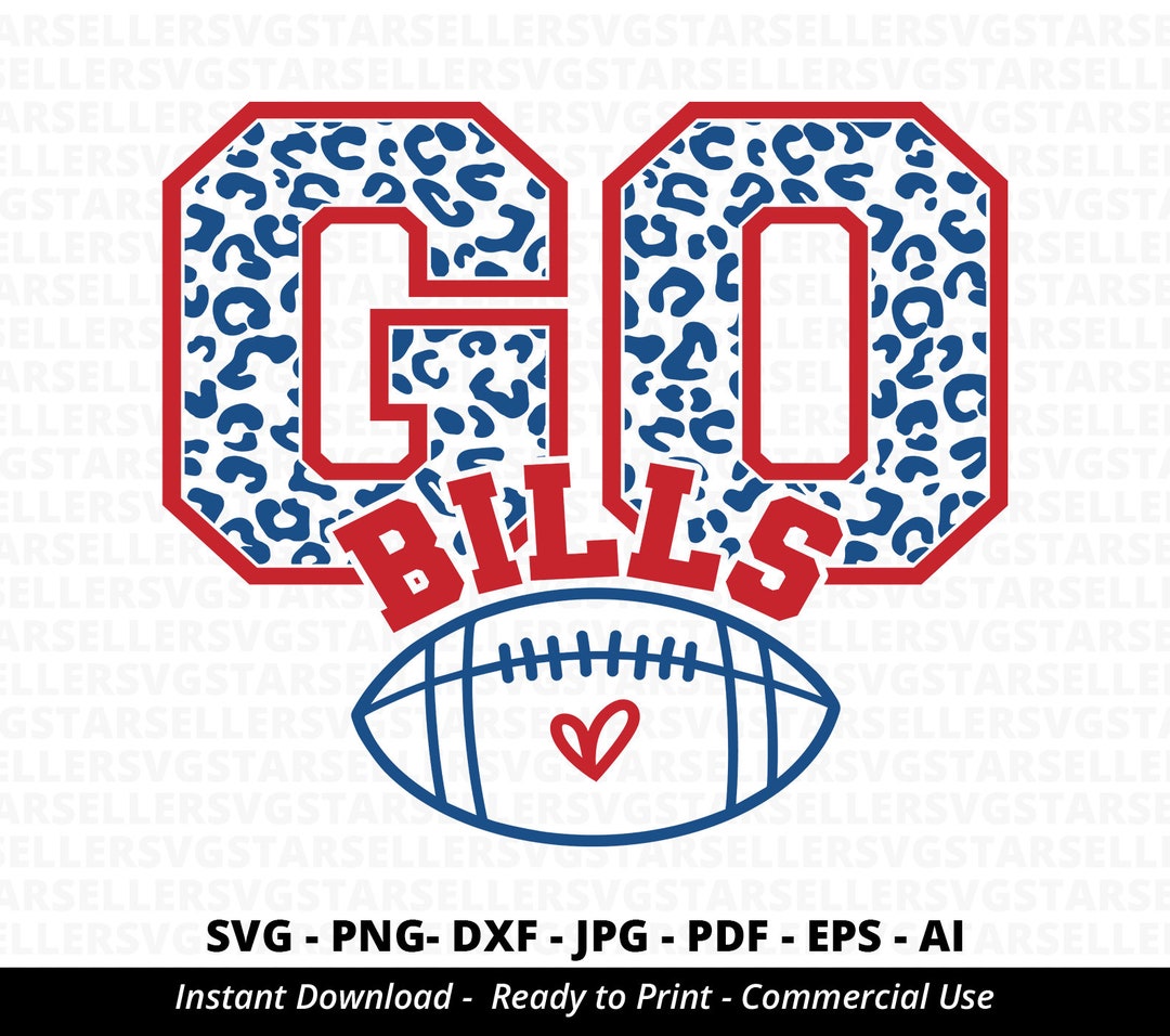 Go Bills Football SVG PNG, Bills Svg,leopard Go Bills Svg,bills Mascot ...