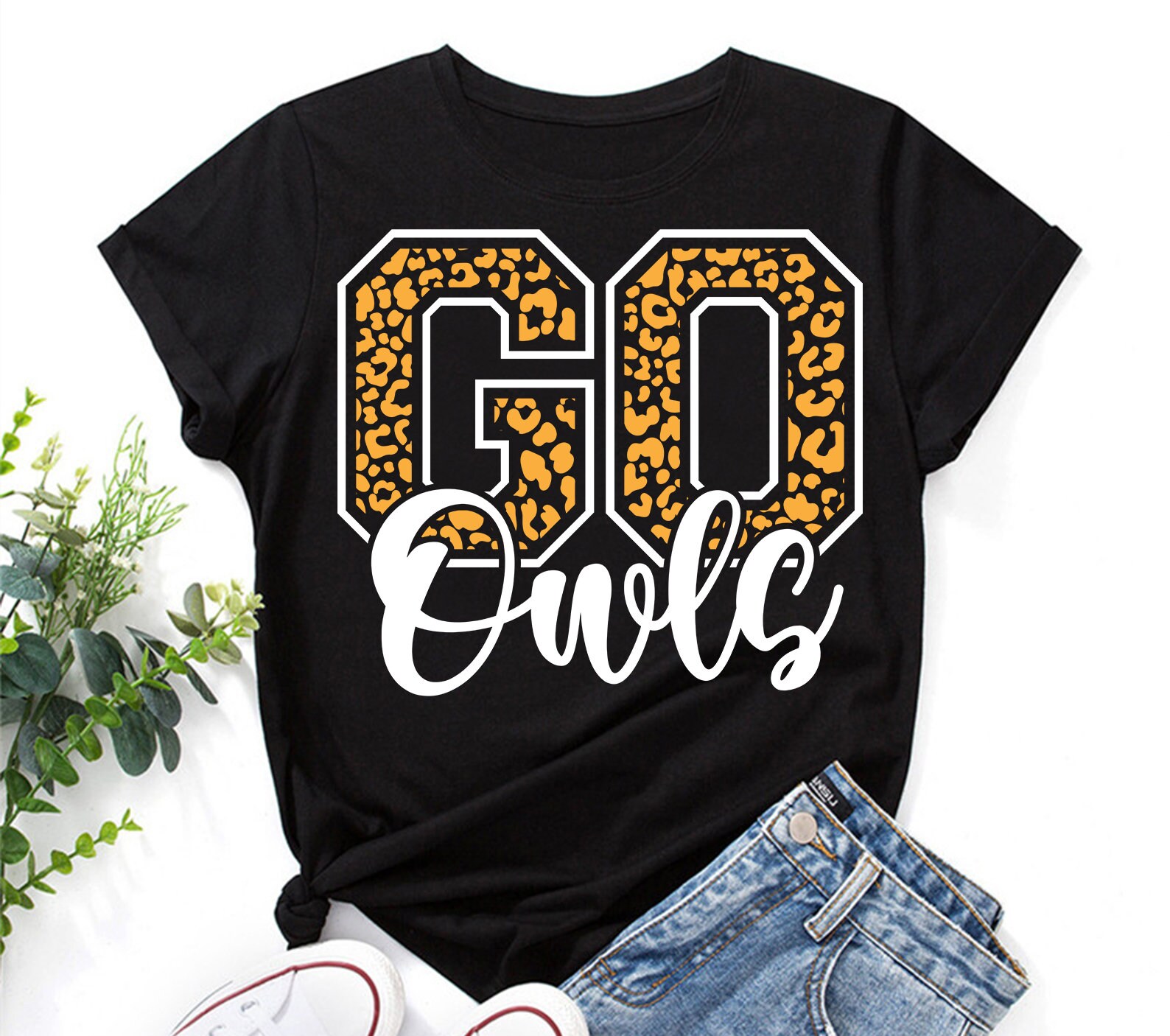 Leopard Go Owls SVG, School Team Mascot (digital File) - Etsy