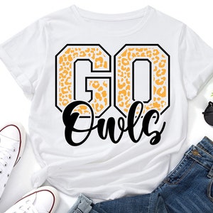 Leopard Go Owls SVG, School Team Mascot (digital File) - Etsy