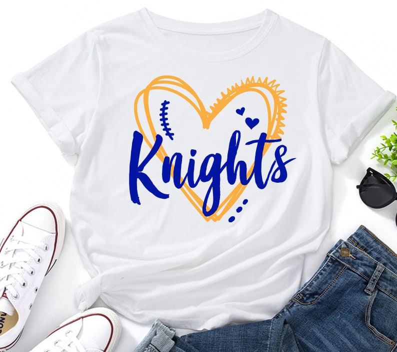Knights Heart Svgknights Svgknights Football Svgheart - Etsy