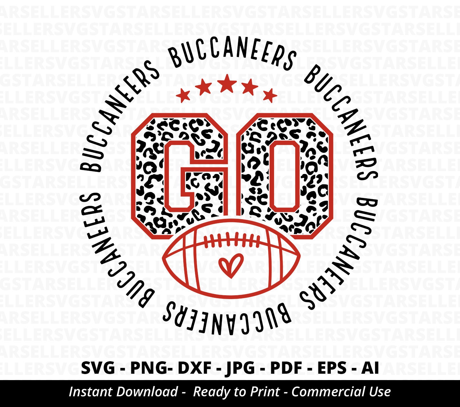 Leopard Go Buccaneers SVG, Football Shirt Design (digital Download) - Etsy