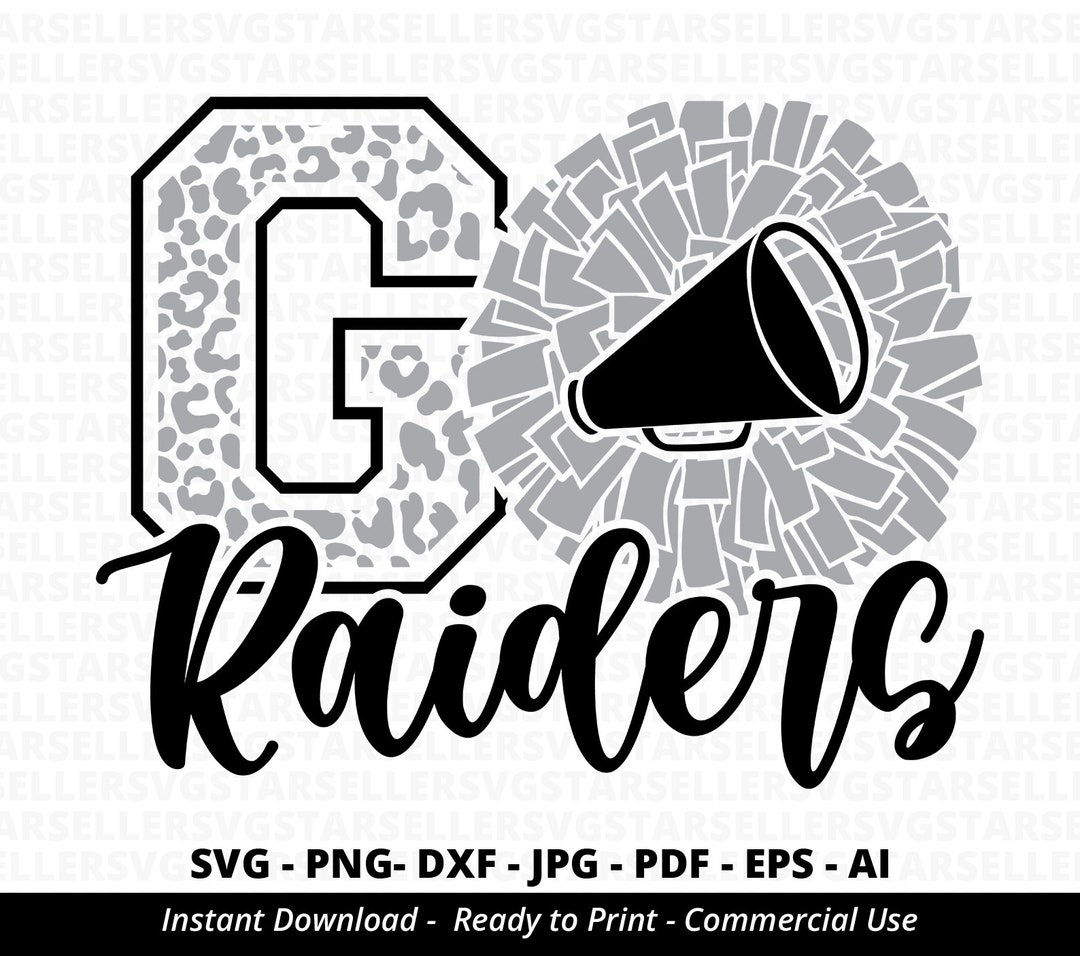 Go Raiders Leopard Svg,raiders Cheer Svg,raiders Shirt Svg,raiders ...