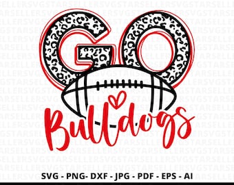 Go Bulldogs Leopard PNG/SVG - Etsy