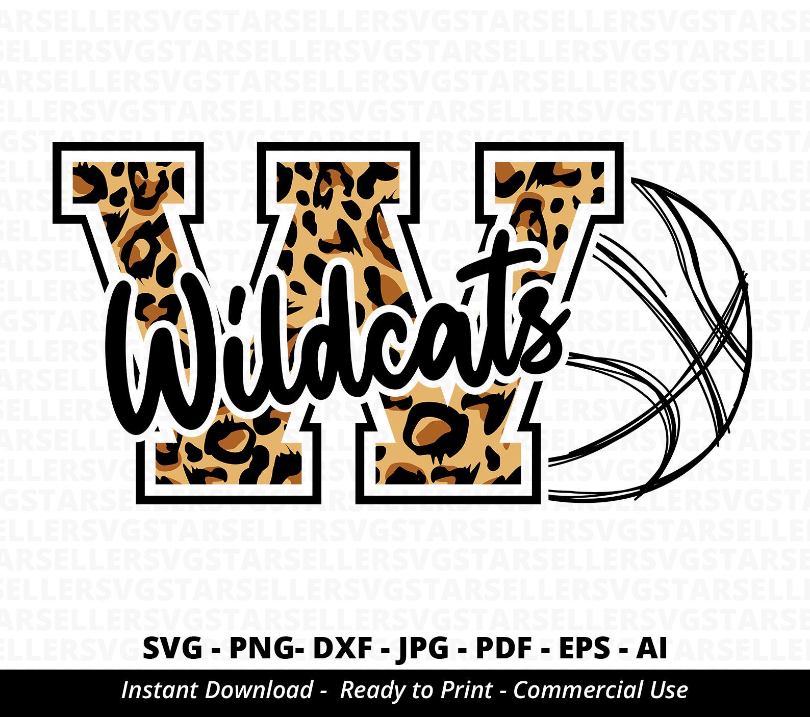 Leopard Wildcats Basketball SVG, School Spirit (digital File) - Etsy