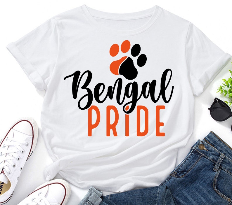 Bengal Pride Svgbengal Paw Svgbengal Svgpaw Svgschool Team Etsy