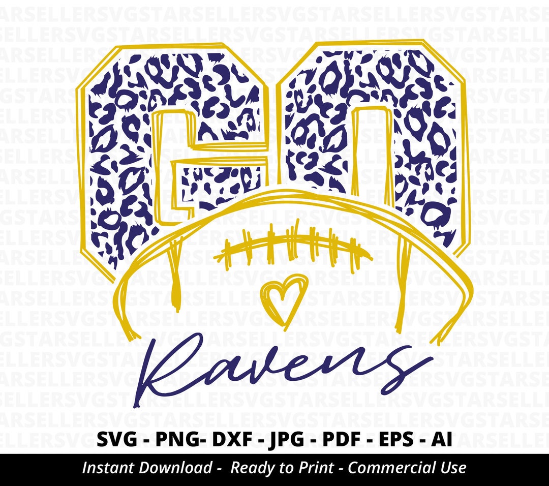 Leopard Go Ravens Svg,ravens Football Svg,ravens Svg,ravens Mascot Svg ...