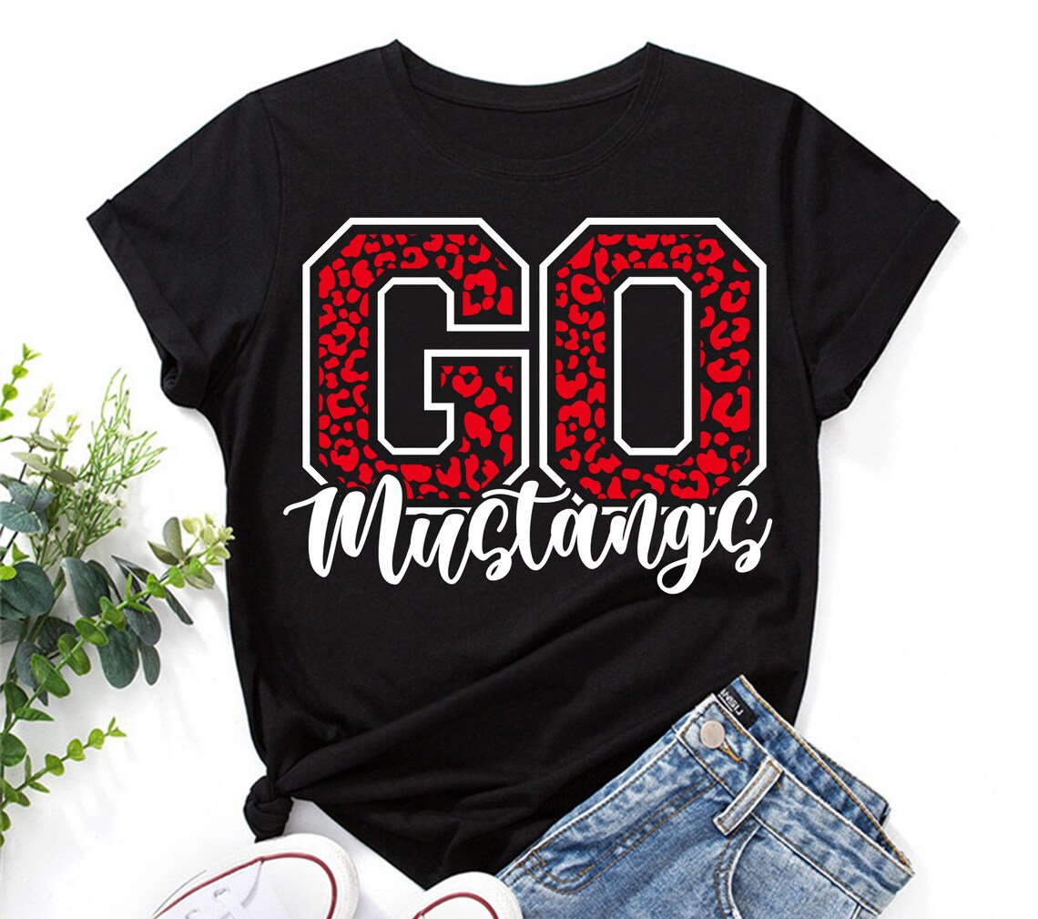 Leopard Go Mustangs SVG, Cheer Team Design (digital Download) - Etsy