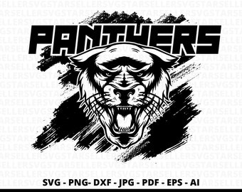 Panthers Svgpanthers Mascot Svgpanthers Football - Etsy