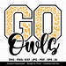 Leopard Go Owls Svg,owls Cheer Svg,owls Svg,owls Mascot Svg,owls Svg ...