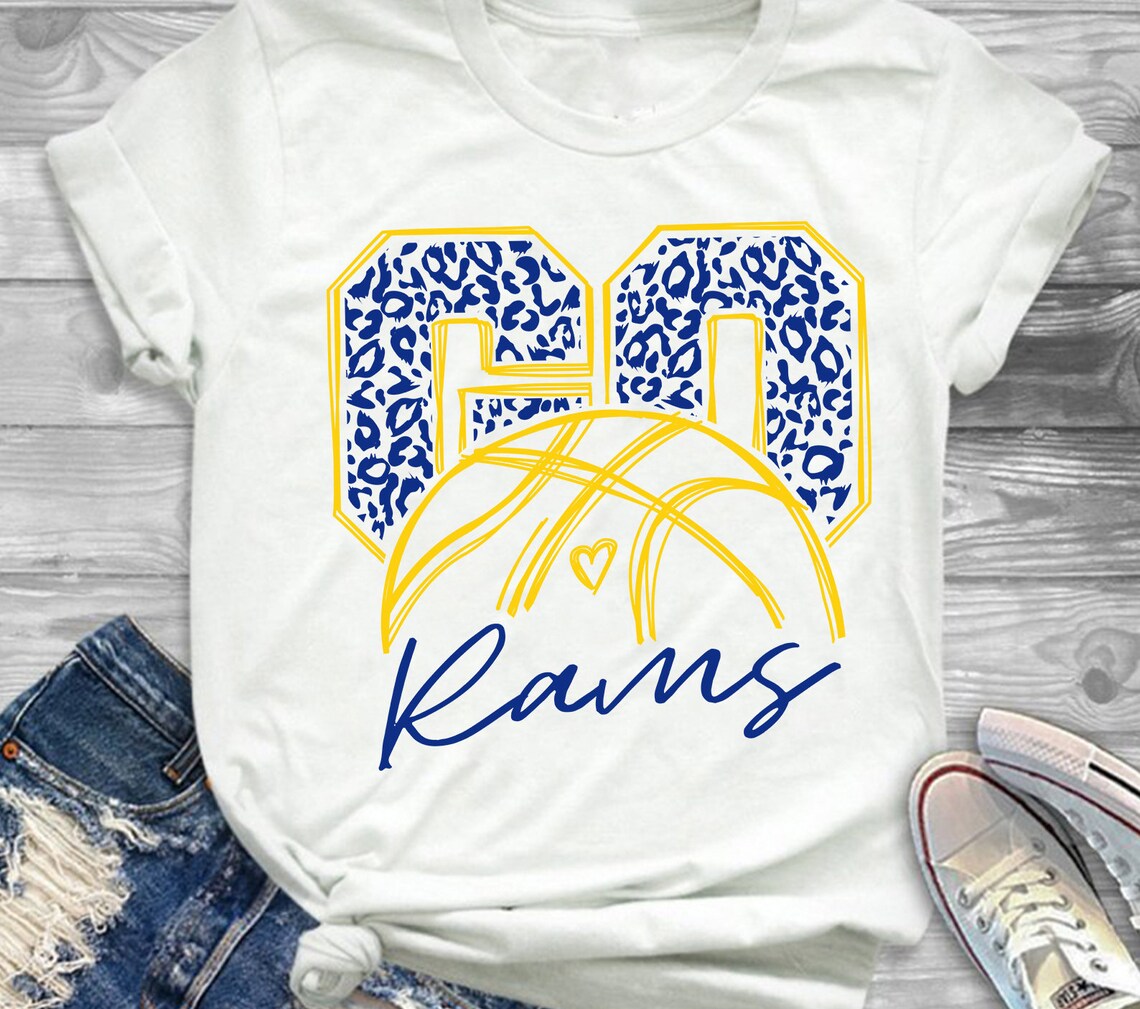 Leopard Go Rams Basketball SVG, School Team Pride (digital Files) - Etsy