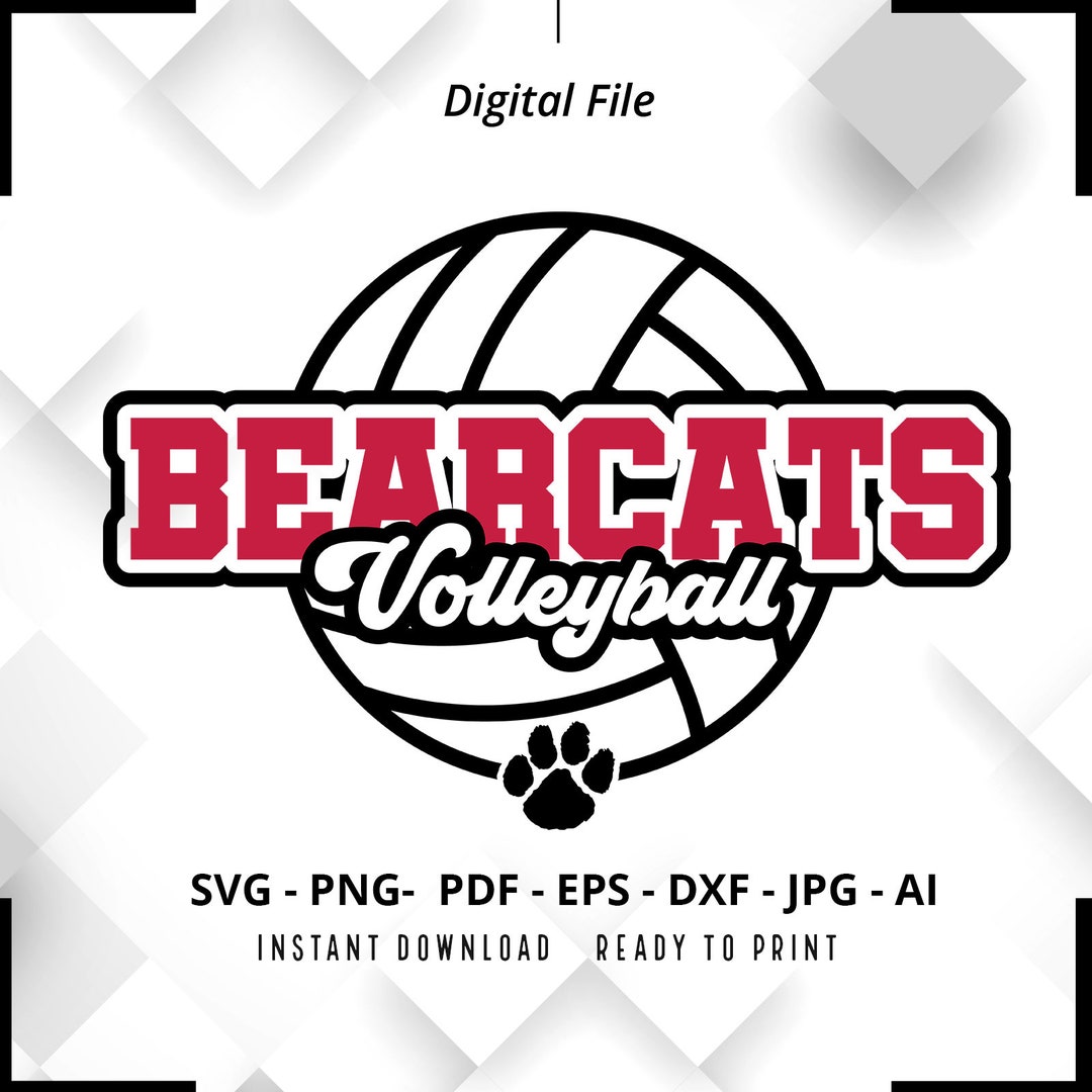 Bearcats Volleyball SVG PNG, Bearcats Svg, Bearcats Cheer Svg ...