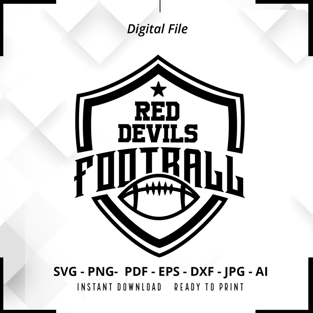 Red Devils Football SVG PNG, Red Devils Svg, Football Svg, Red Devils ...