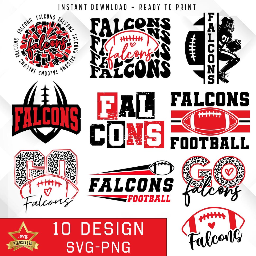 Falcons Bundle SVG PNG, Falcons Football Bundle Svg, Bundle Svg ...