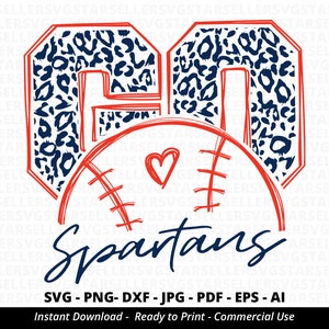 Go Spartans Svg,spartans Baseball Svg,leopard Spartans Svg,spartans ...