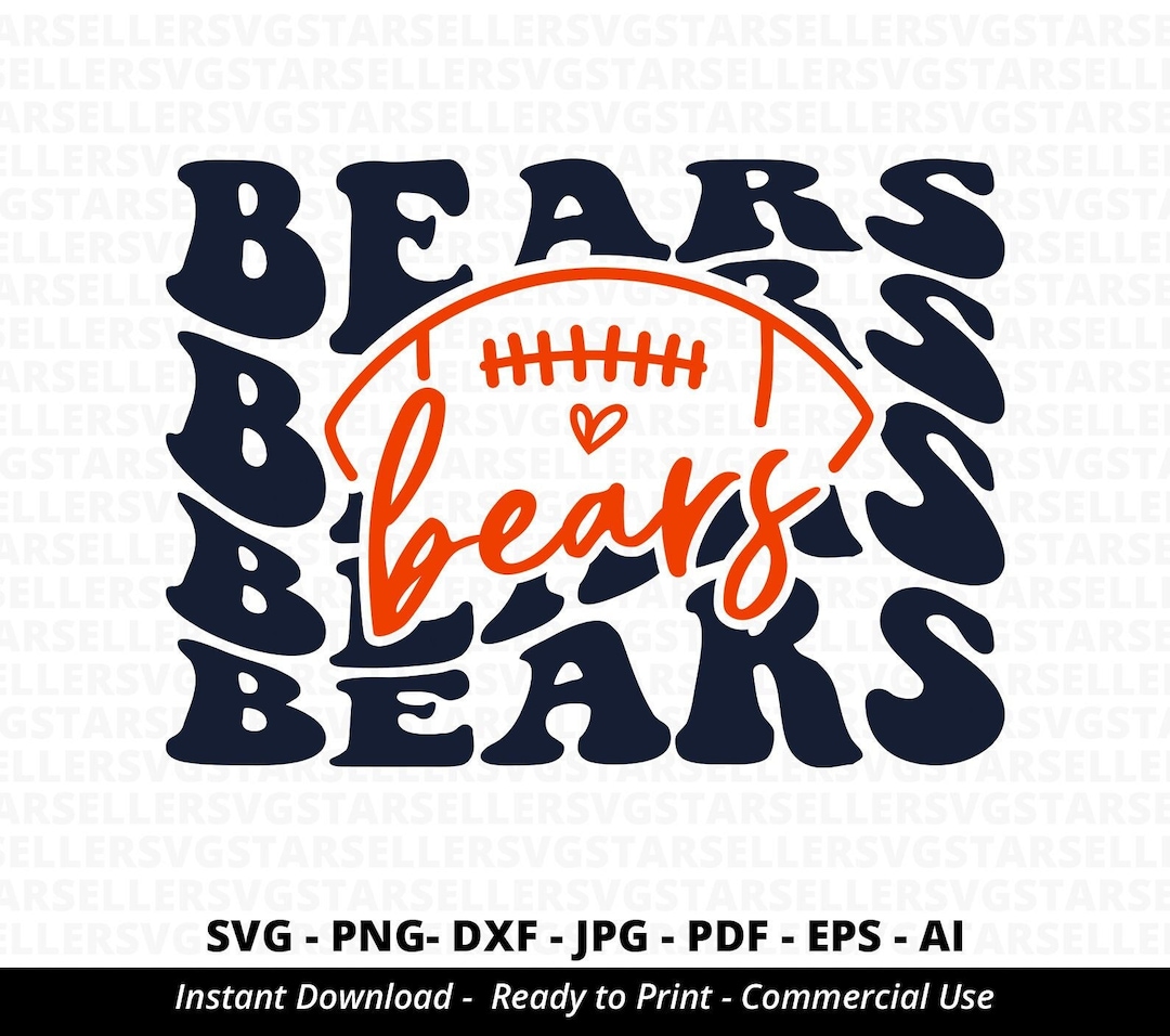 Bears Football SVG PNG, Bears Svg,stacked Bears Svg,bears Mascot Svg ...