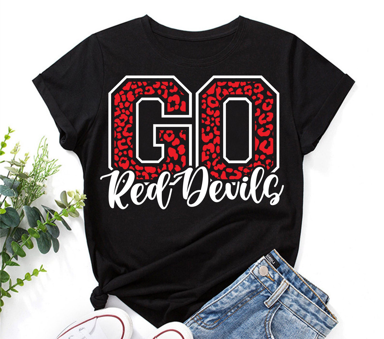 Leopard Go Red Devils Svgred Devils Svggo Red Devils Svgred - Etsy