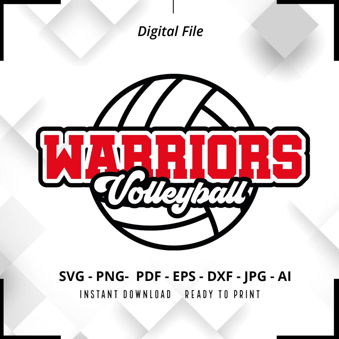 Warriors Volleyball SVG PNG, Warriors Svg, Warriors Cheer Svg ...