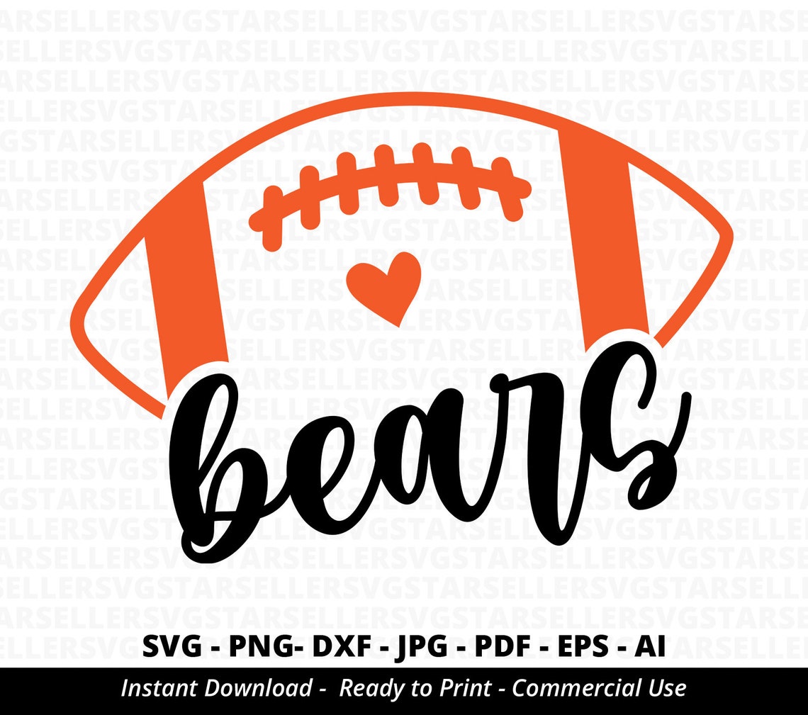 Bears Football Svgbears Svgbears Shirt Svgbears Mascot - Etsy