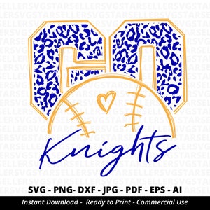 Go Knights Svg,knights Svg,go Leopard Knights Svg,knights Mascot Svg ...