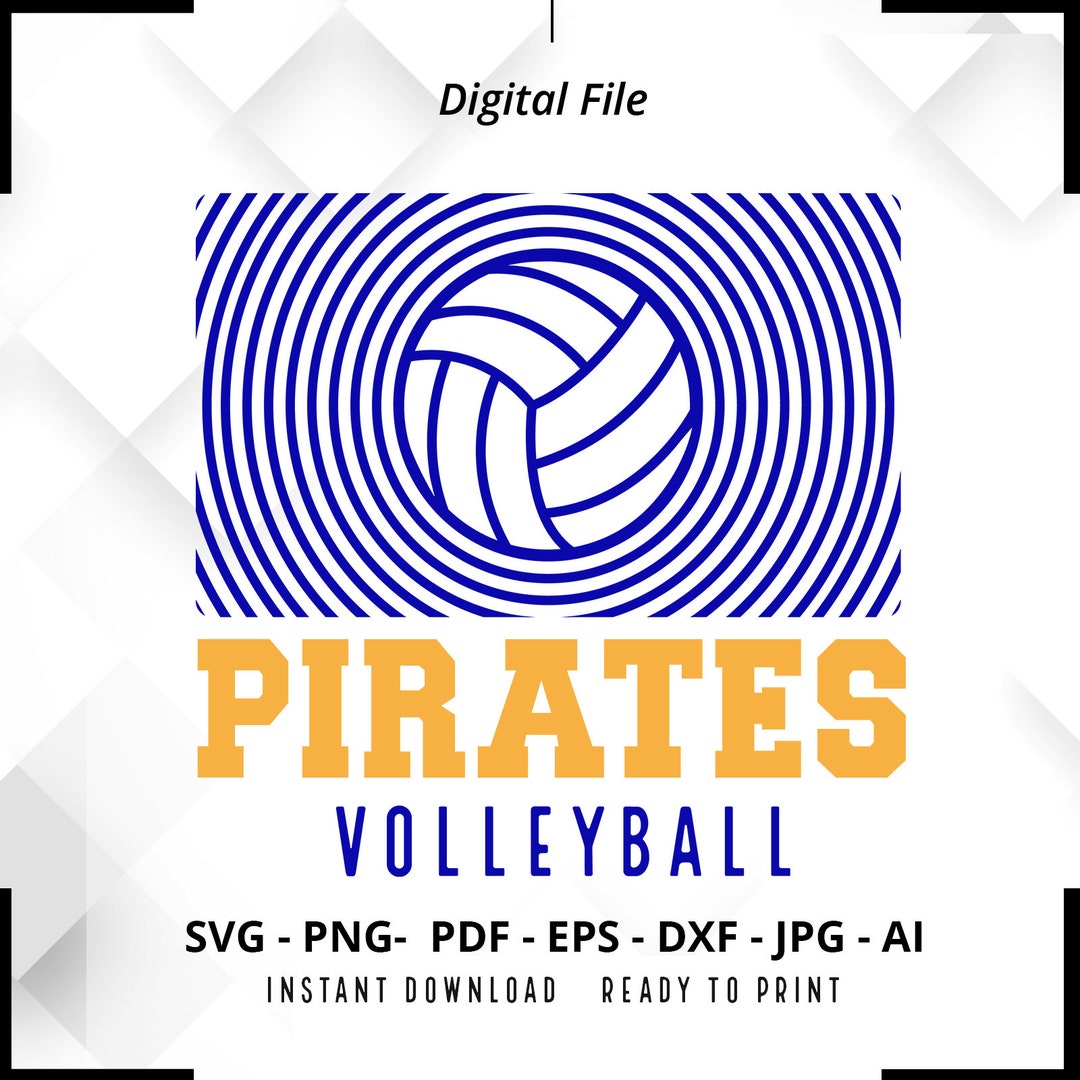 Pirates Volleyball SVG PNG, Pirates Svg, Pirates Cheer Svg, Volleyball ...