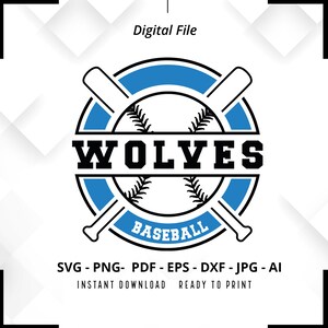 Wolves Baseball SVG PNG, Wolves Svg, Baseball Svg, Wolves Shirt Svg ...