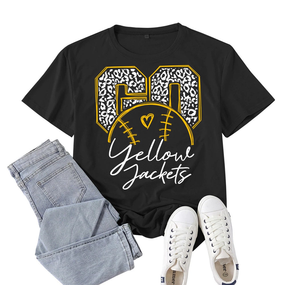 Go Yellow Jackets Baseball Svg,yellow Jackets Svg,leopard Yellow ...