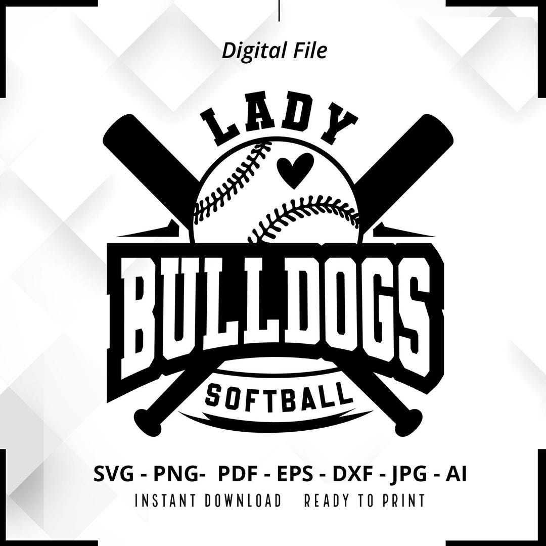 Lady Bulldogs Softball SVG PNG, Softball Svg, Lady Bulldogs Shirt Svg ...