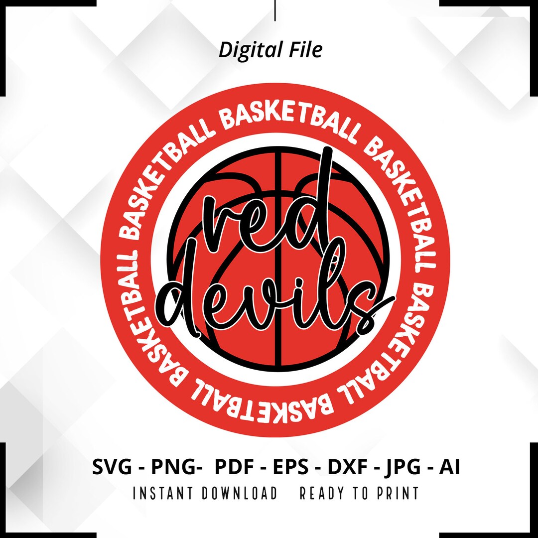 Red Devils Basketball SVG PNG, Red Devils Svg, Basketball Shirt Svg ...