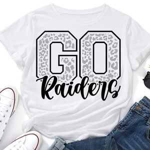 Leopard Go Raiders SVG, Raiders Cheer Svg,raiders Mascot Svg,cheer ...
