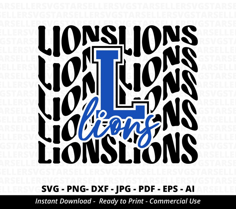 Lions SVG PNG, Stacked Lions Svg,lions Shirt Svg,lions Cheer Svg,school ...