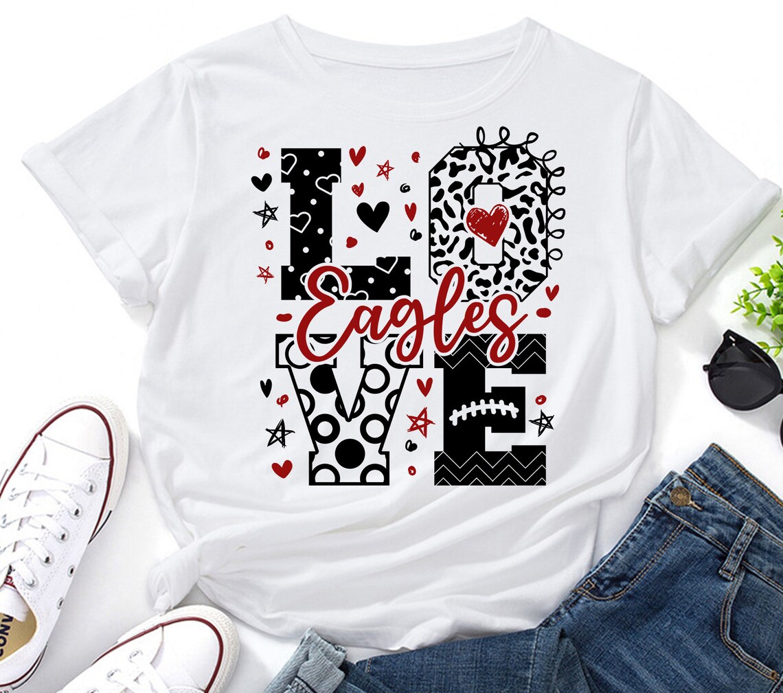 Love Eagles SVG, Mascot Cheer Design (digital Download) - Etsy