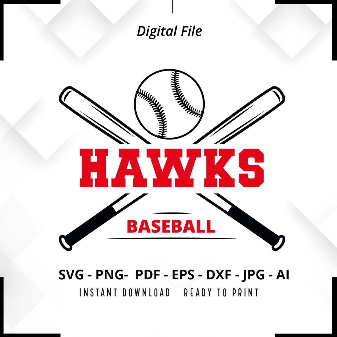 Hawks Baseball SVG PNG, Hawks Svg, Baseball Svg, Hawks Shirt Svg, Hawks ...