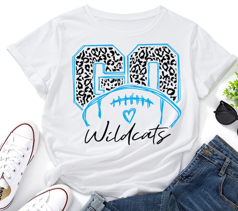 Leopard Go Wildcats Football SVG, School Spirit (digital File) - Etsy