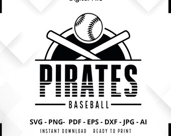Pirates Baseball SVG PNG, Baseball Svg, Pirates Svg, Baseball Shirt Svg ...