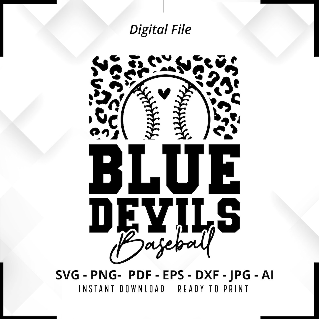 Blue Devils Baseball SVG PNG, Blue Devils Svg, Baseball Svg, Blue ...
