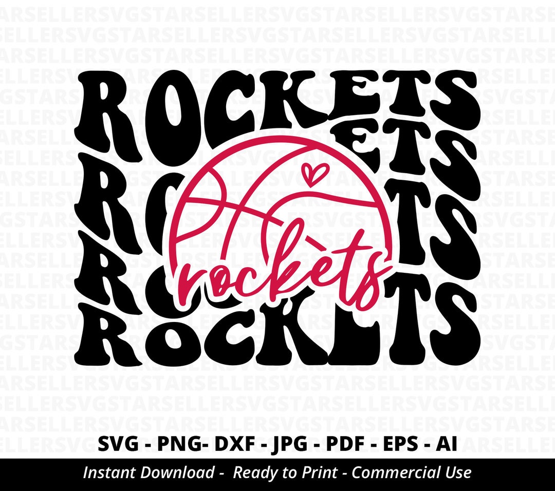 Rockets Basketball SVG PNG, Rockets Svg,stacked Rockets Svg,rockets ...