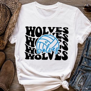 Wolves Volleyball SVG PNG, Wolves Svg,stacked Wolves Svg,wolves Mascot ...