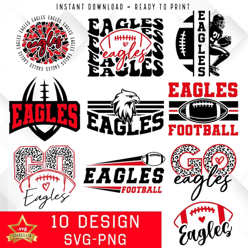 Eagles Football Svg - Etsy