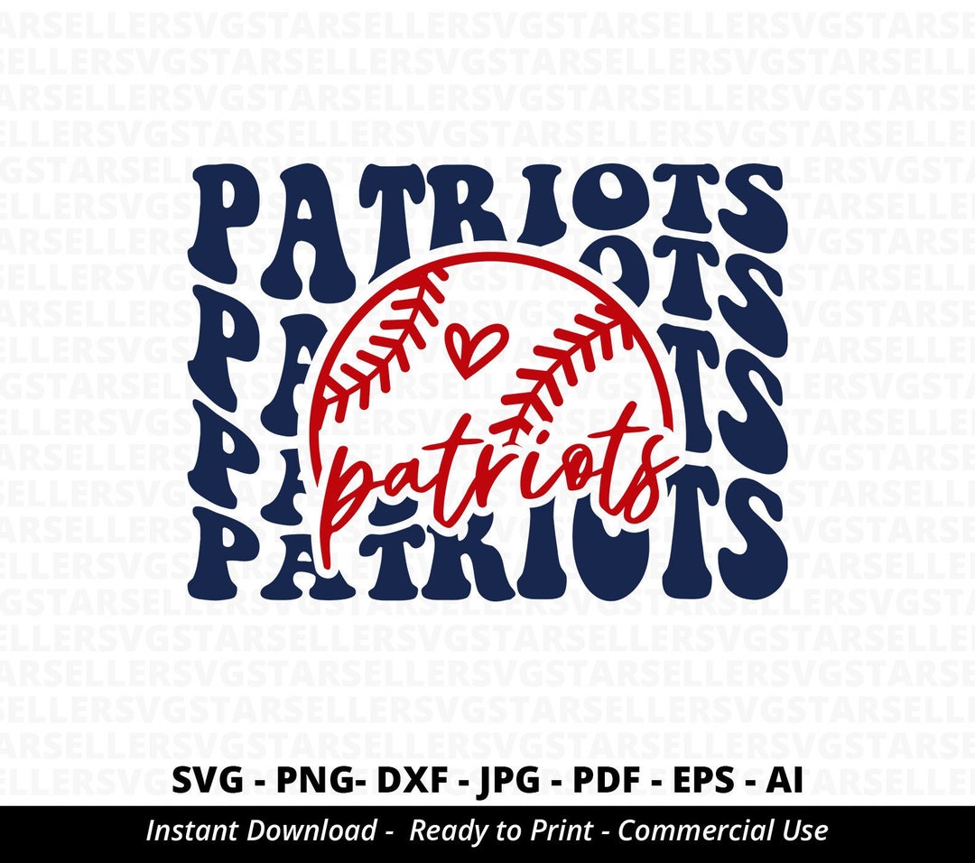 Patriots Baseball SVG PNG, Stacked Patriots Svg,patriots Svg,patriots ...
