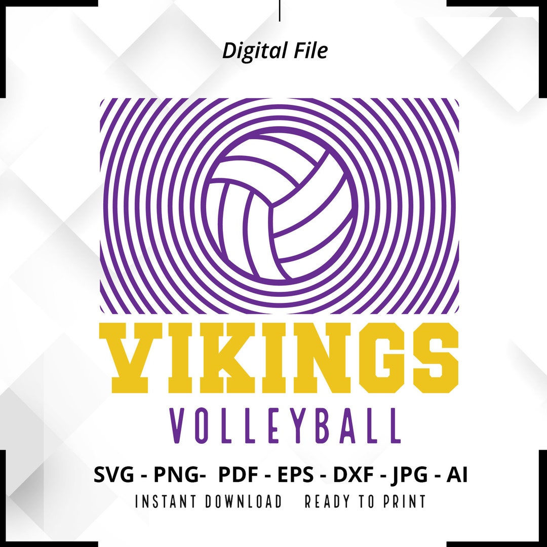 Vikings Volleyball SVG PNG, Vikings Svg, Vikings Cheer Svg, Volleyball ...