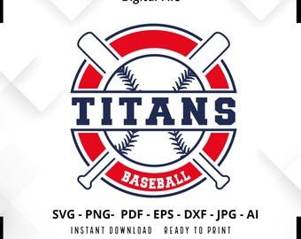 Titans Baseball SVG PNG, Baseball Svg, Titans Svg, Baseball Shirt Svg ...