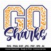 Leopard Go Sharks Svg,sharks Cheer Svg,sharks Mascot Svg,sharks Svg ...