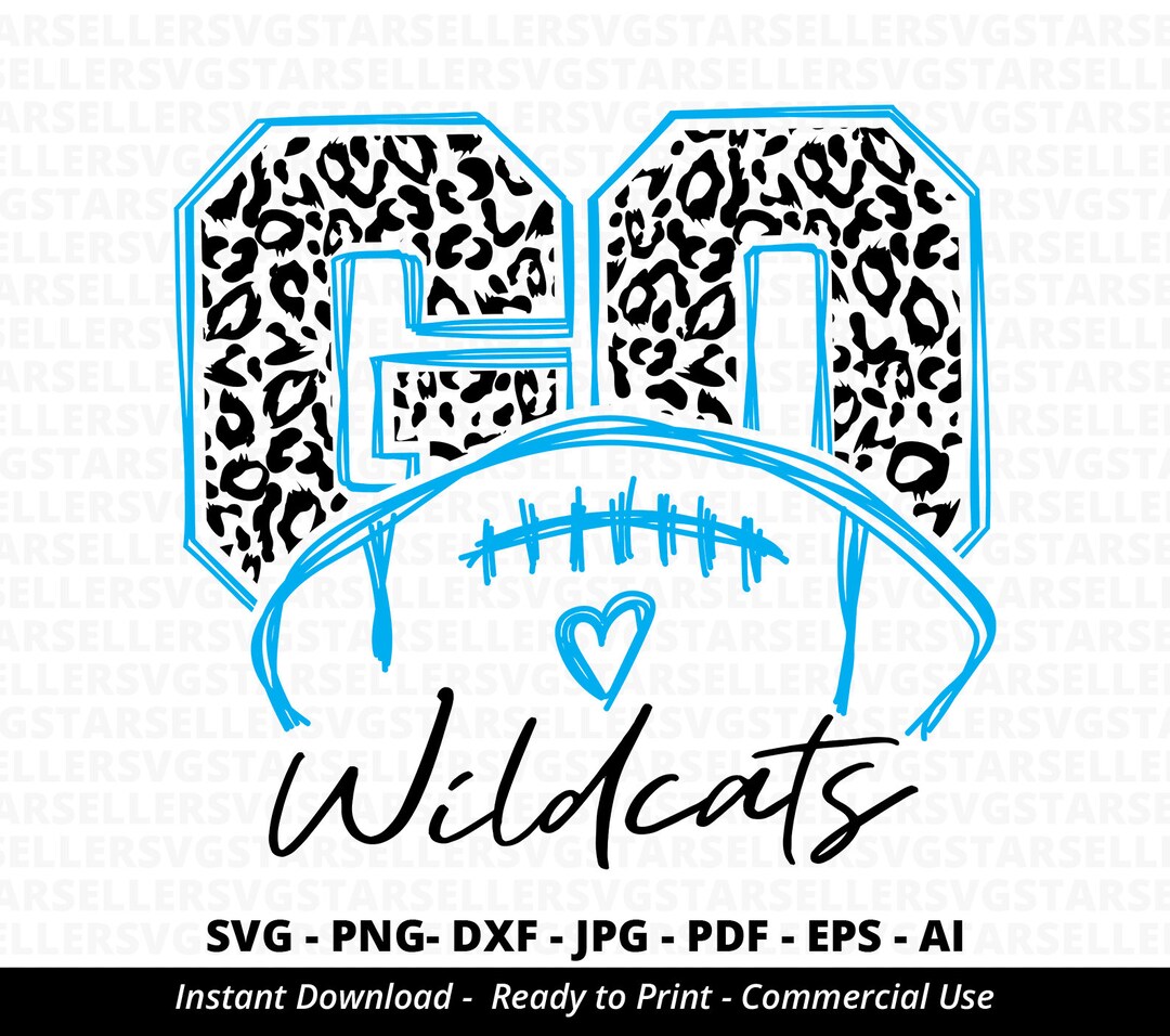 Go Wildcats Football Svg,wildcats Svg,leopard Go Wildcats Svg,wildcats ...