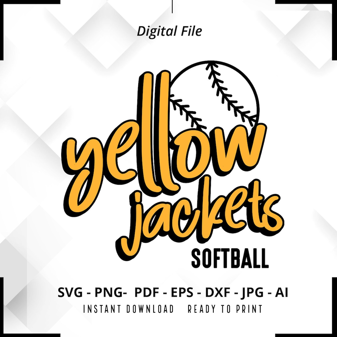 Yellow Jackets Softball SVG PNG, Softball Svg, Yellow Jackets Shirt Svg ...